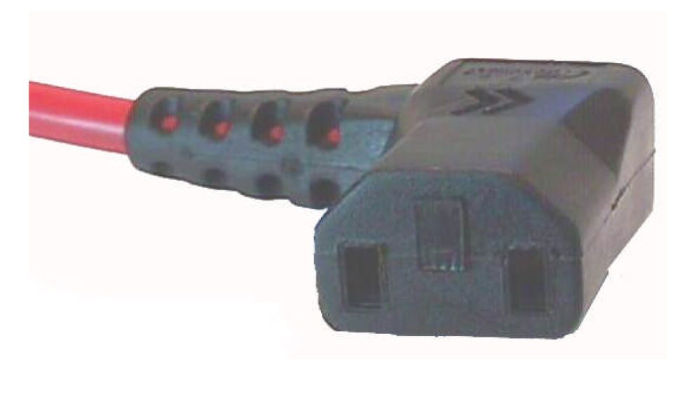 IEC C17 2 Pole 10A Right Angled Female Connector | Clarke Cable